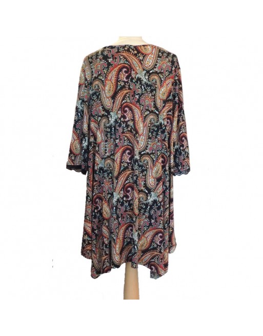 Tunique Noire Imprimée Femme Grande Taille, 48 à 54