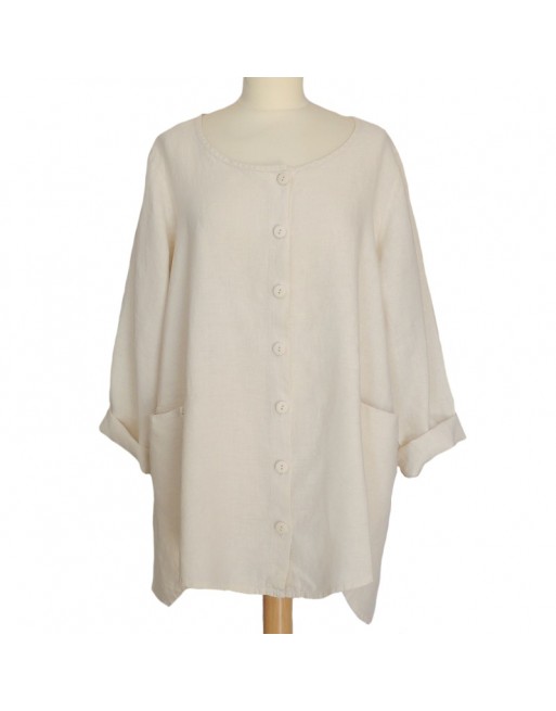 Ensemble Lin Beige Femme Grande Taille, 48 au 50